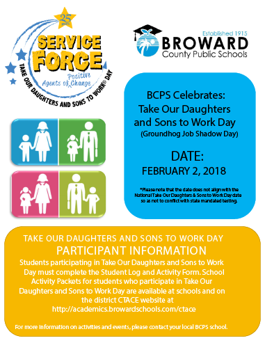 BCPS: Take Our Daughters and Sons to Work Day on Friday, February 2